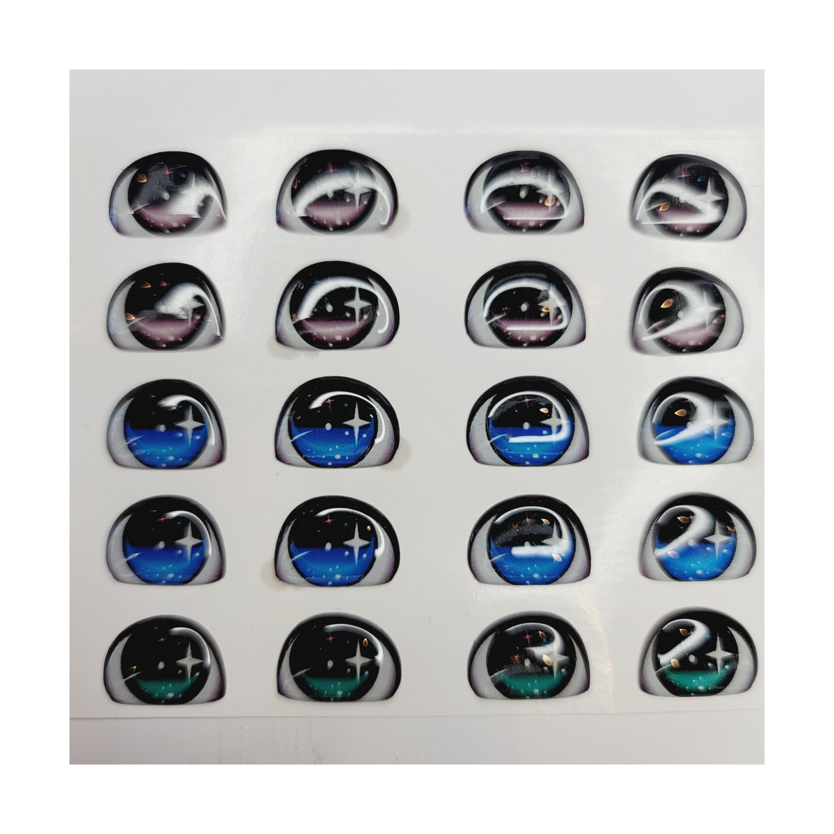 Adhesive Resin Eyes for Clays Multicolor STY R073 P 56Pairs – FLOR NY ...