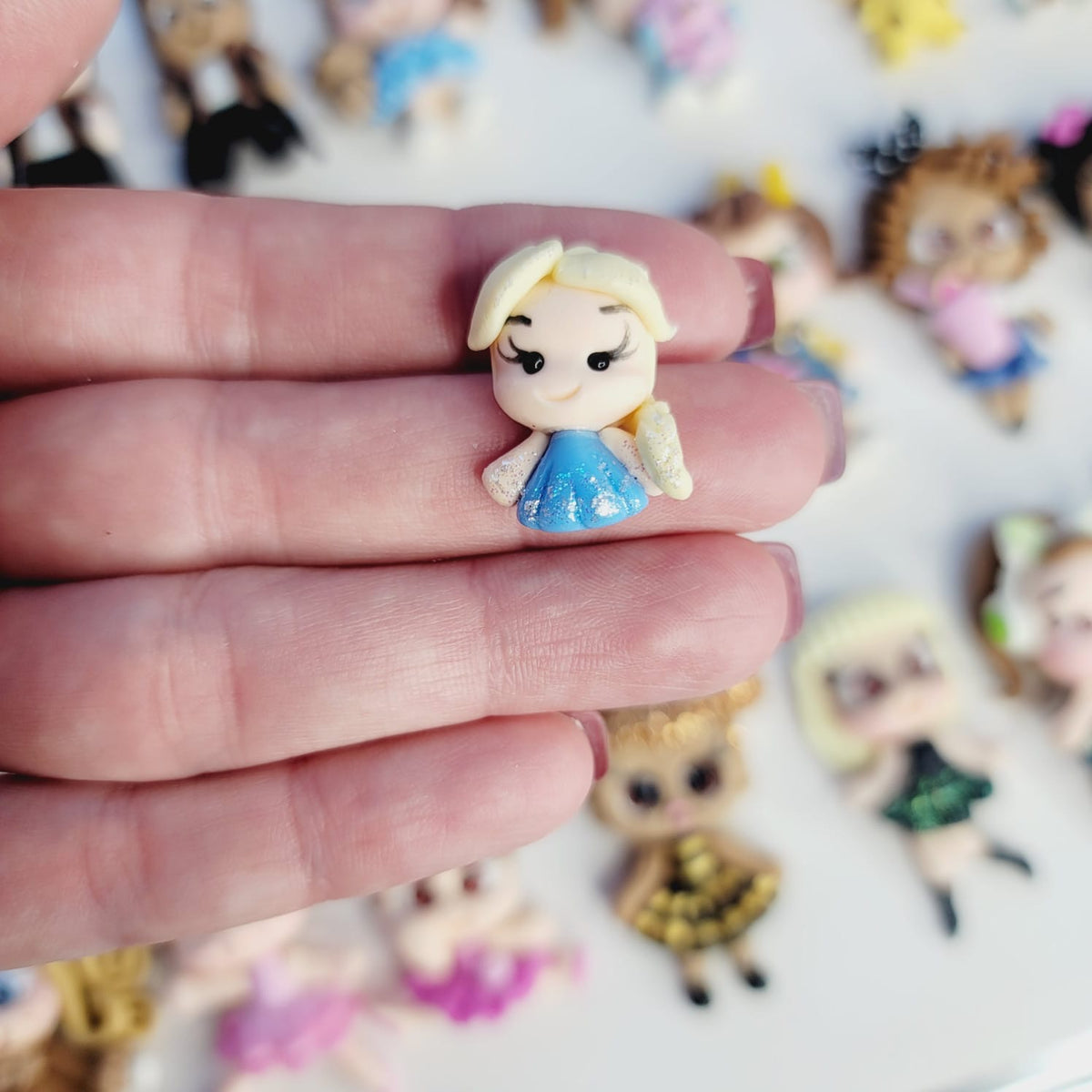 398 Mini Blond Princess Clay Doll for Bow-Center, Jewelry Charms, Acce ...